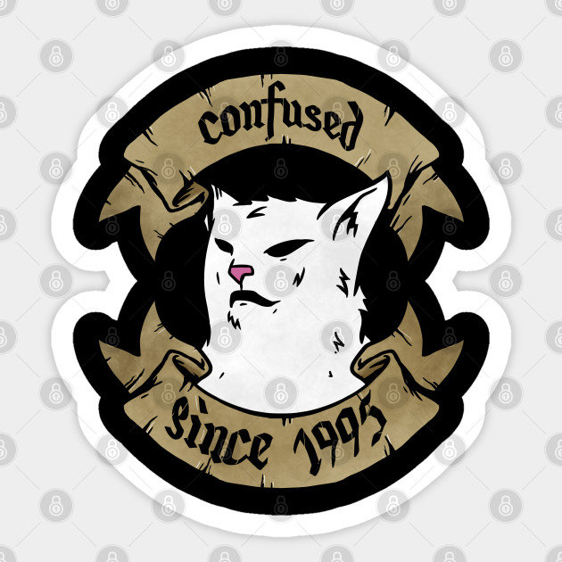 confused cat meme funny - Confused Cat Meme - Sticker | TeePublic
