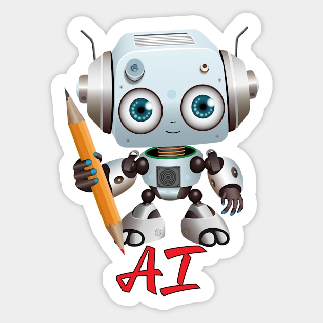 AI Robot - Ai - Sticker | TeePublic