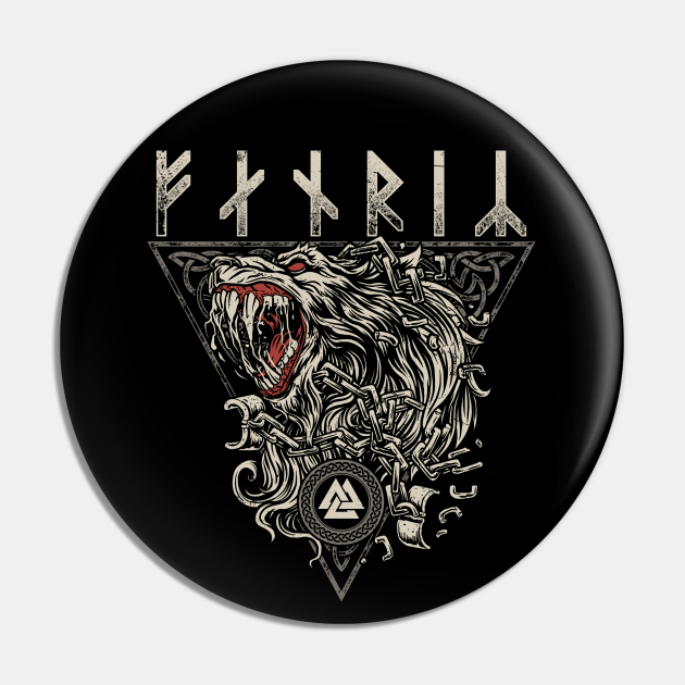 Norse Viking Fenrir Wolf Futhark Runes Ragnarok Mythology - Fenrir ...