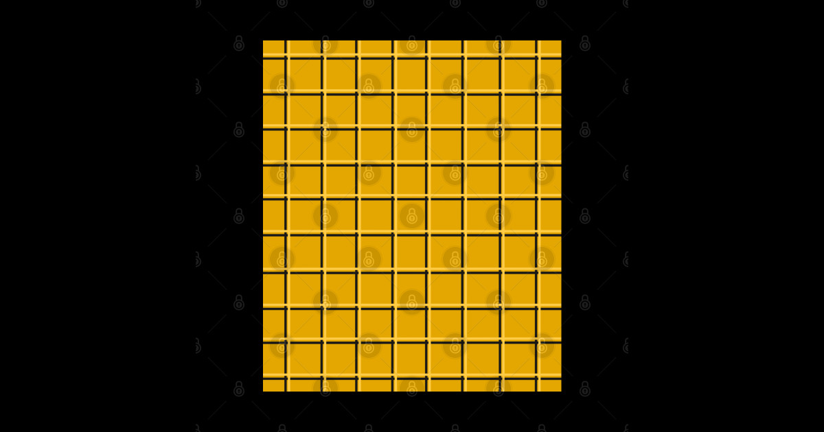 Mustard Yellow Square Check Grid - Yellow - Sticker | TeePublic