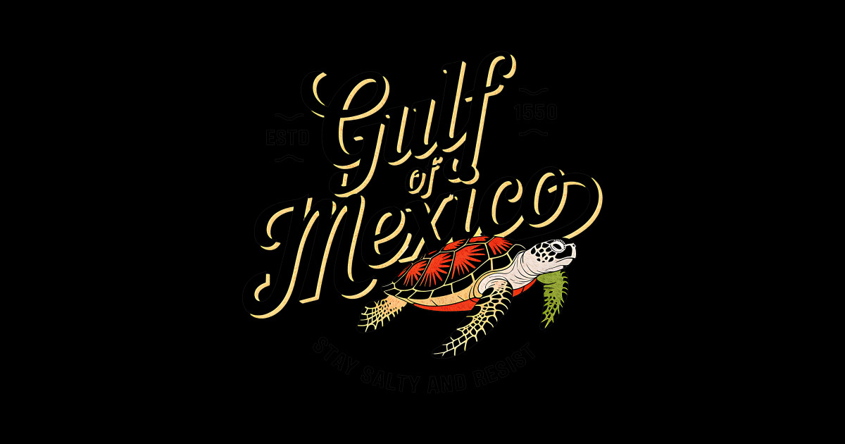 Gulf Of Mexico Anti-Trump Vintage Design - Gulf Of Mexico - Sticker ...