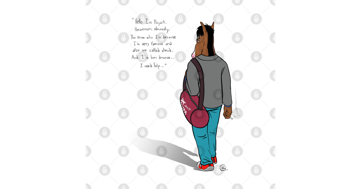 Bojack - I need help - Bojack Horseman - T-Shirt | TeePublic