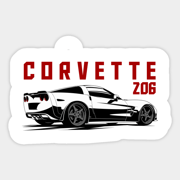 Corvette Z06 American Cars - Corvette Z06 - Sticker | TeePublic