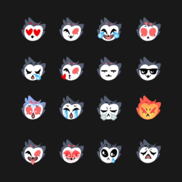 Helluva Boss - Stolas emoji stickers page - Helluva Boss - Hoodie ...