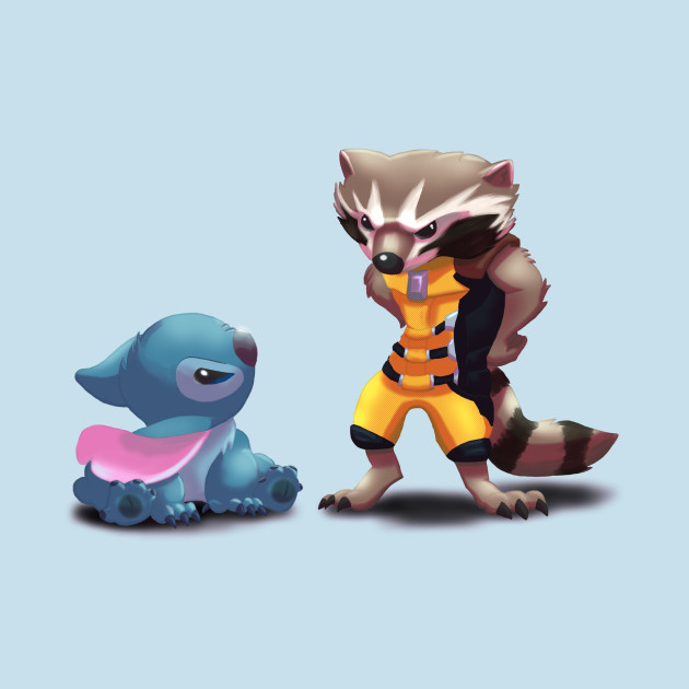 ROCKET & STITCH - Disney - T-Shirt | TeePublic