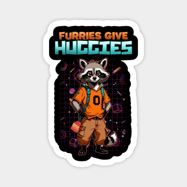 Furries Give Huggies I Raccoon Fursuit Cosplay - Furry - Magnet | TeePublic