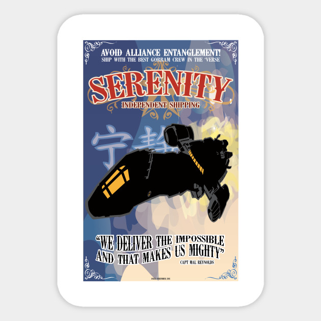 Firefly Serenity Shipping - Firefly - Sticker | TeePublic
