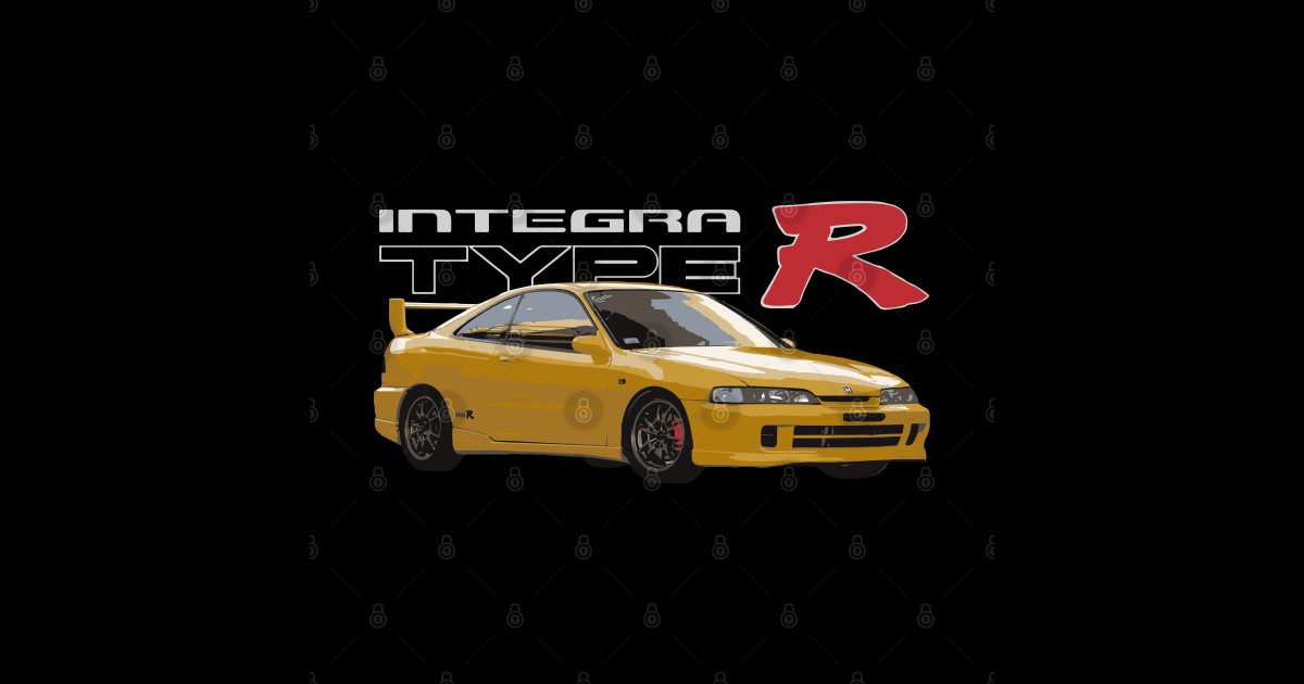 Type R integra DC2 Phoenix Yellow JDM MUGEN - Integra - T-Shirt | TeePublic