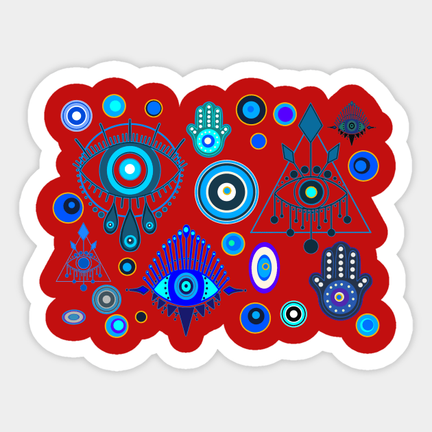 evil eye - Evil Eyes - Sticker | TeePublic