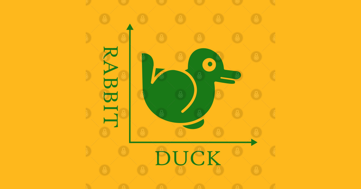 Duck Rabbit Illusion - Duck Rabbit Illusion - T-Shirt | TeePublic