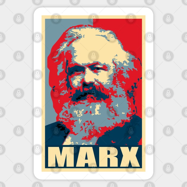 Karl Marx Propaganda Poster Pop Art - Marx - Sticker | TeePublic