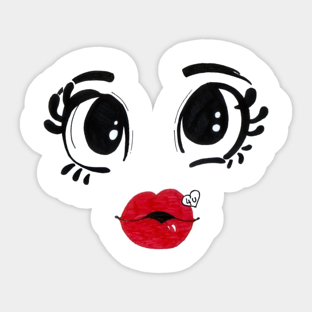 Cute Big Eyes - Eyes - Sticker | TeePublic