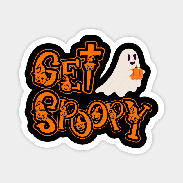 Get Spoopy Halloween Cute Ghost - Halloween - Magnet | TeePublic