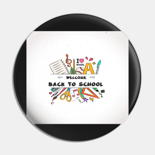 Welcome Back To School Kids School Bus Pins and Buttons for Sale ...