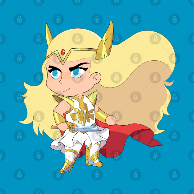 Chibi She-Ra - Fanart - T-Shirt | TeePublic