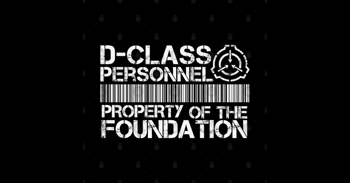 D-Class Personnel White Stamp Design - Scp Foundation - Sticker | TeePublic