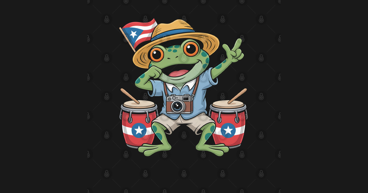 Coqui Frog Puerto Rico Dabbing - Puerto Rico Frog - T-Shirt | TeePublic