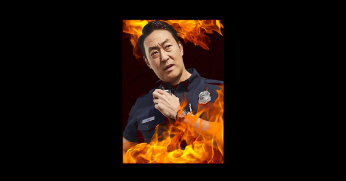 911 - Howie ‘Chimney’ Han - Flames - 911 - Sticker | TeePublic