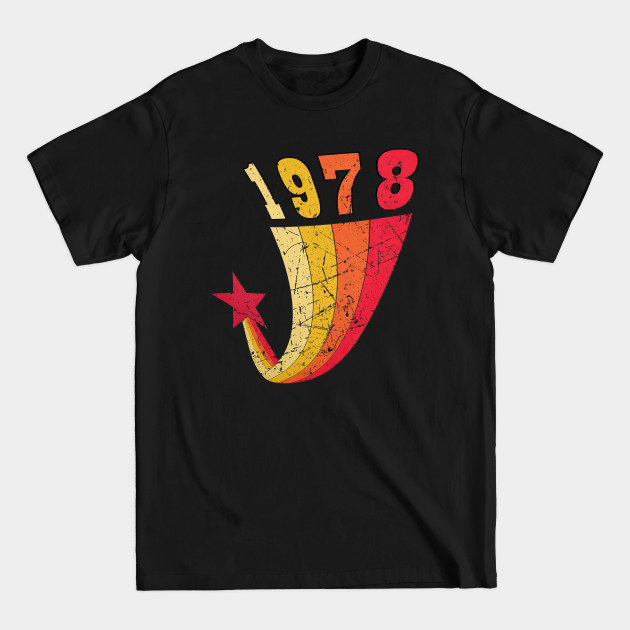 1978 Retro Birthday Rainbow Vintage Star - 1978 - T-Shirt sold by Sadiq ...