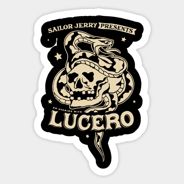 Sailor Jerry Snake - Lucero Band - Sticker | TeePublic