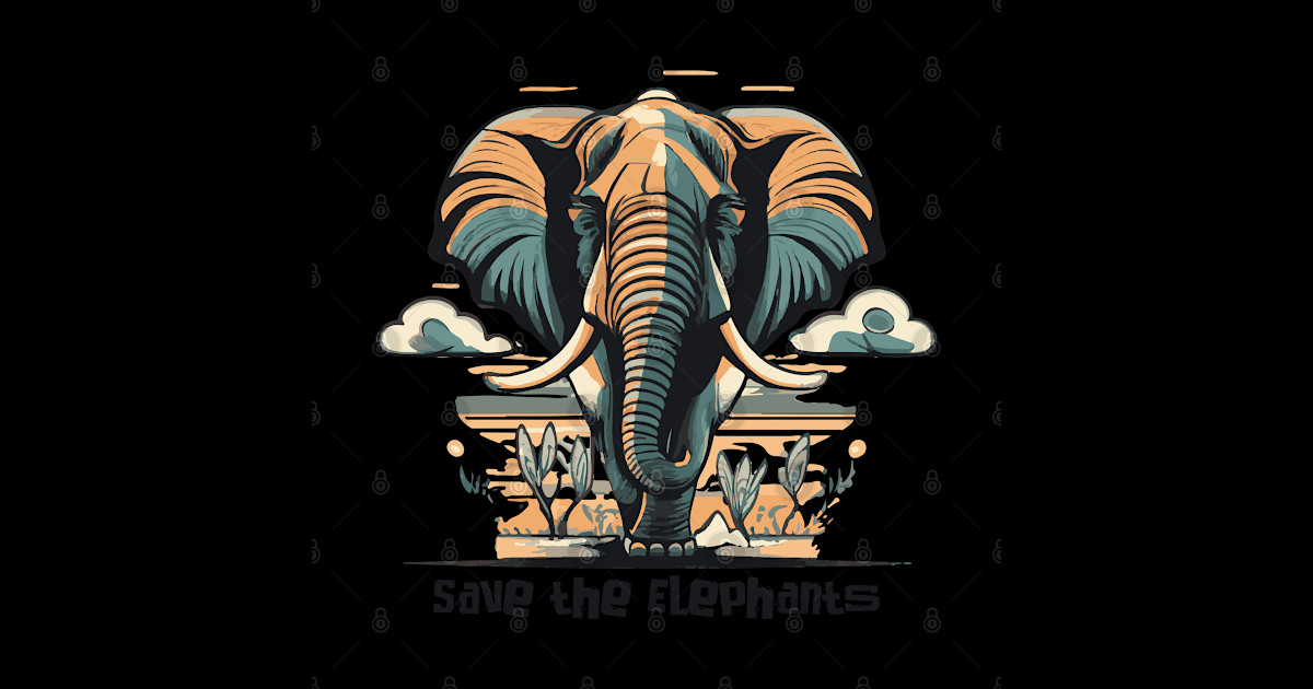 Save the Elephant Day – April - Save The Elephants - Sticker | TeePublic