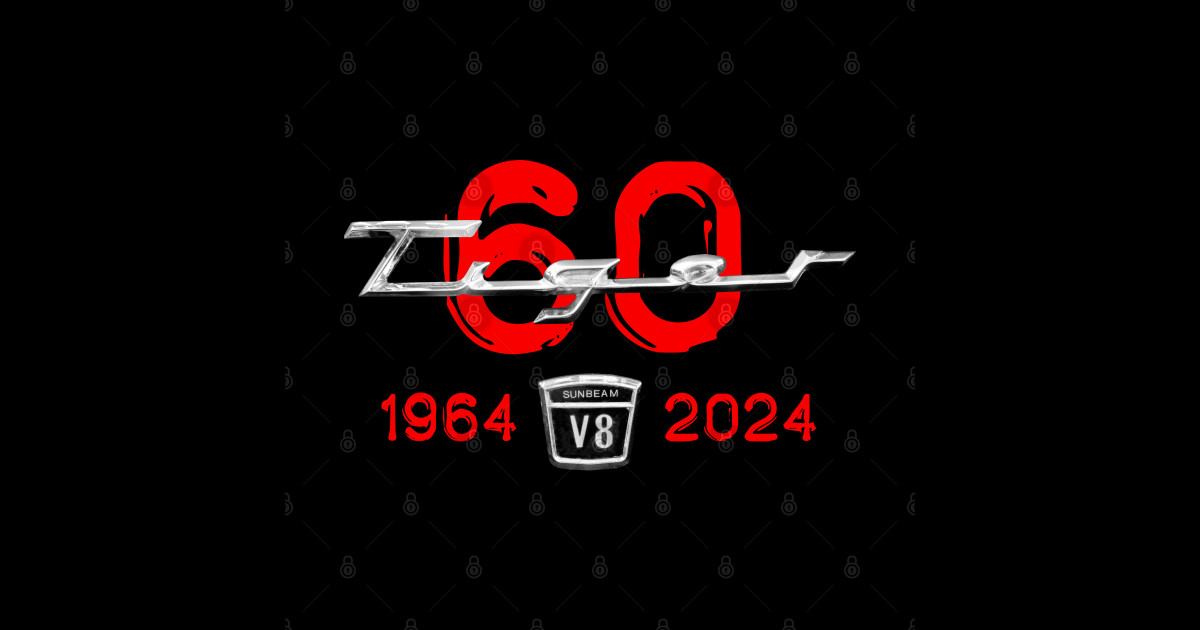 Sunbeam Alpine Tiger V8 1960s car logo 60th anniversary special edition ...