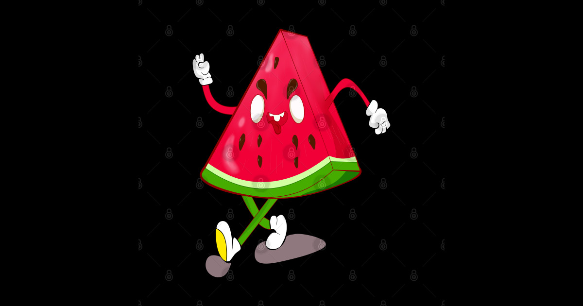 Cute Happy Watermelon - Summer Watermelon - Sticker | TeePublic