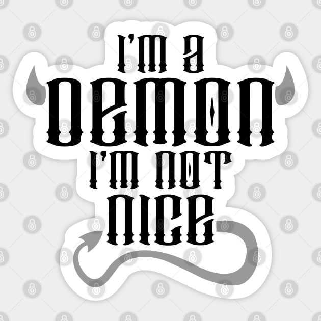 Good Omens: I'm a demon, I'm not nice (horns) - Good Omens - Sticker ...