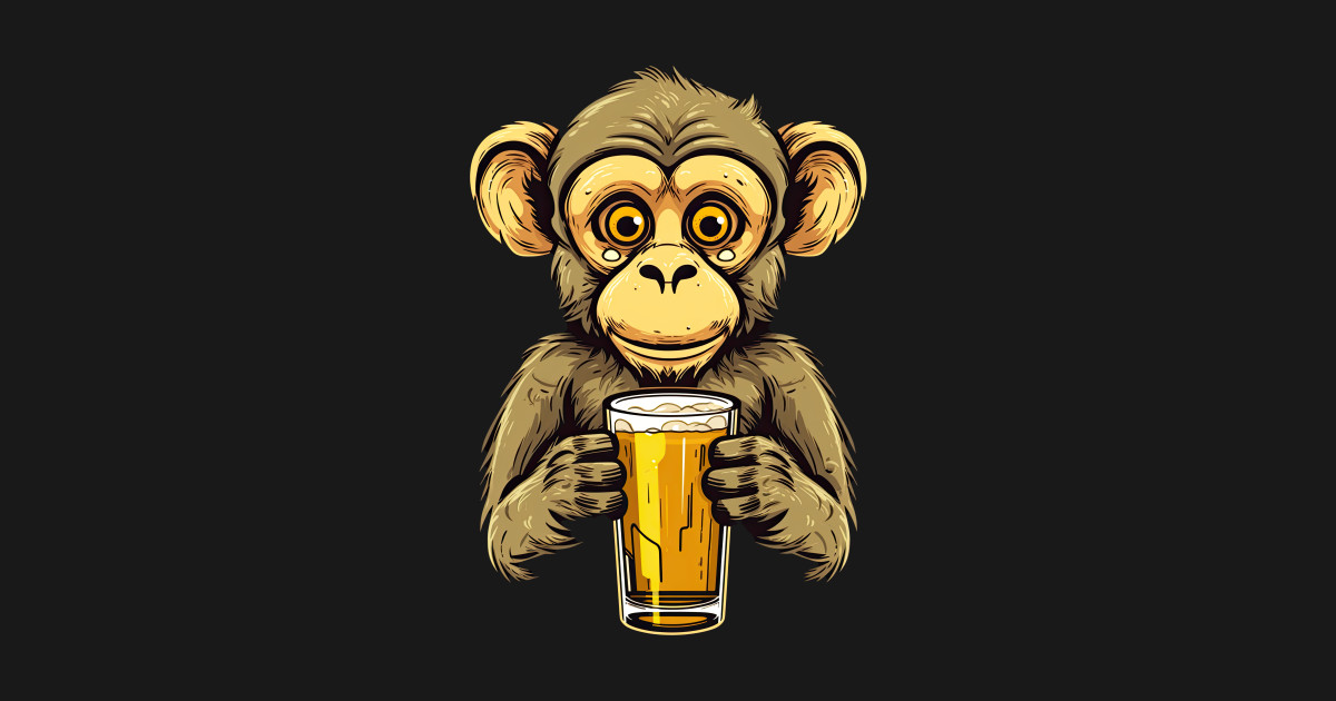 Happy Chimpanzee Beer - Designed Comic Art - Happy Chimpanzee Beer ...