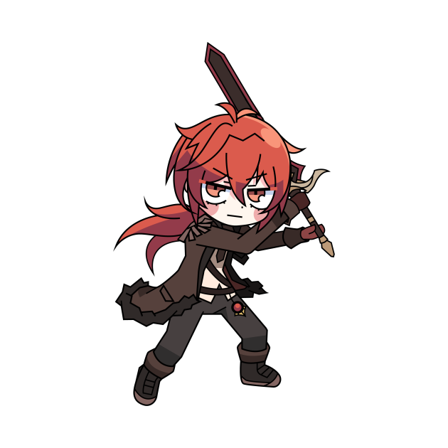 Genshin impact Chibi Diluc Ragnvindr - Genshin Impact - T-Shirt | TeePublic