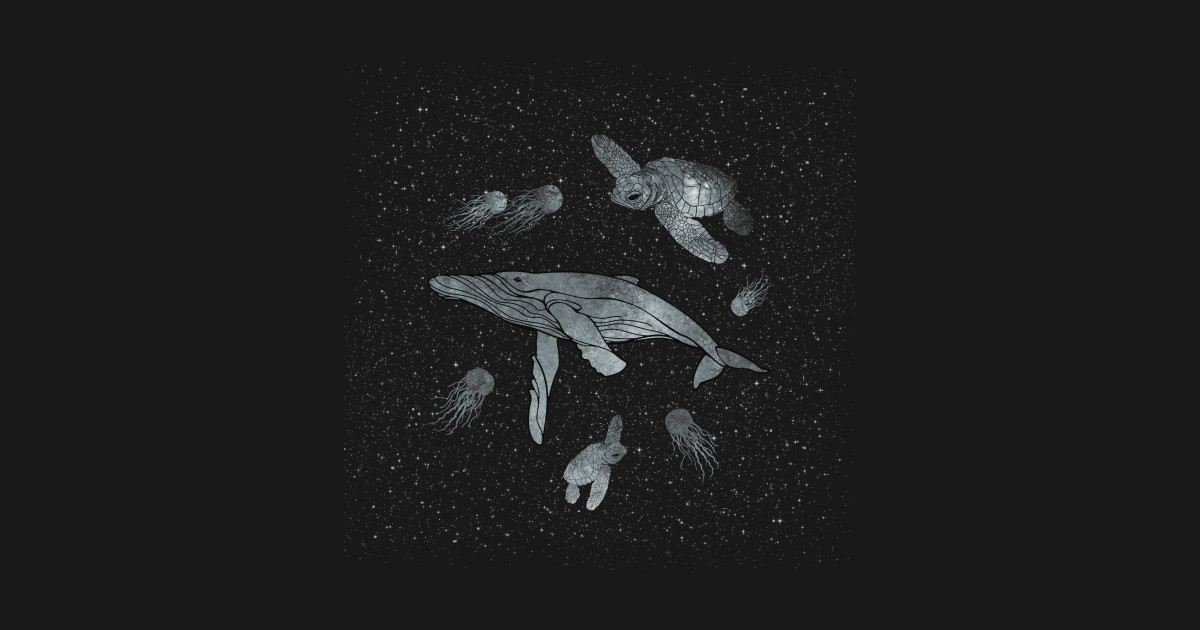 Space Sea Creatures - Under The Sea - T-Shirt | TeePublic