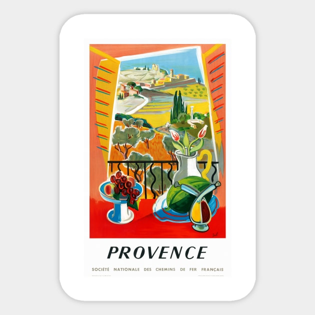 Vintage Travel Poster France Provence - France - Sticker | TeePublic