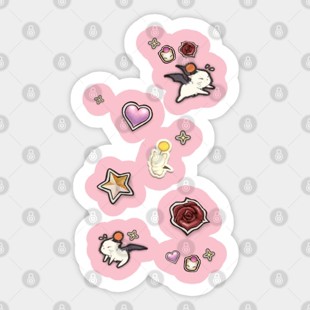 Moogle Stickers - Moogle - Sticker | TeePublic