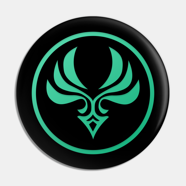 Anemo Wind 3D Effect | Genshin Impact Element - Anemo - Pin | TeePublic