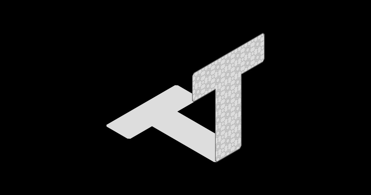 Isometric Alphabet Letter, Letter T - Letter - Sticker | TeePublic