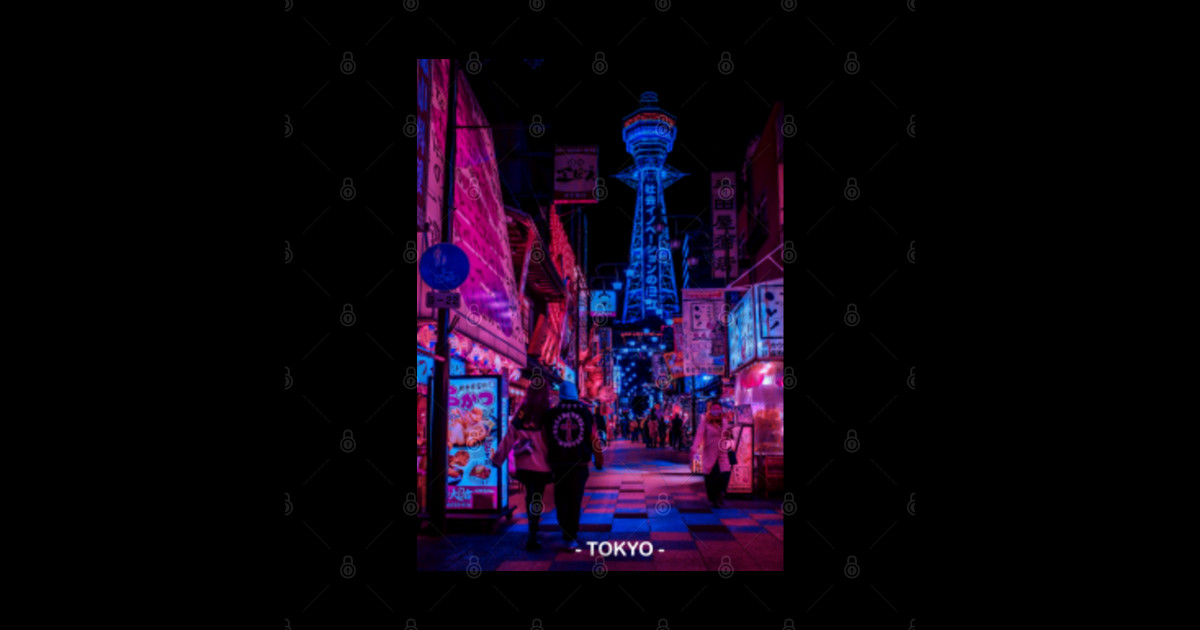 Tokyo Street Neon Synthwave - Tokyo Street Neon Synthwave - Mug | TeePublic