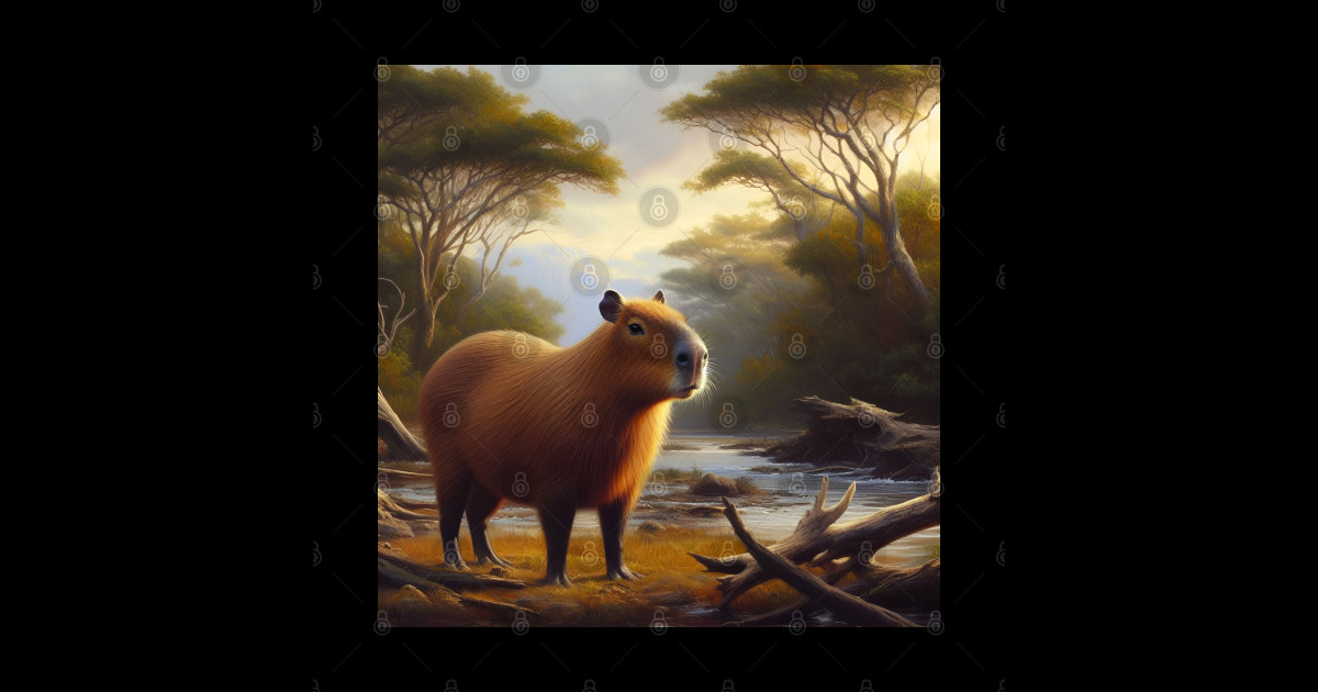 Capybara Art #18 | Capybara Lovers - Capybara - Posters and Art Prints ...