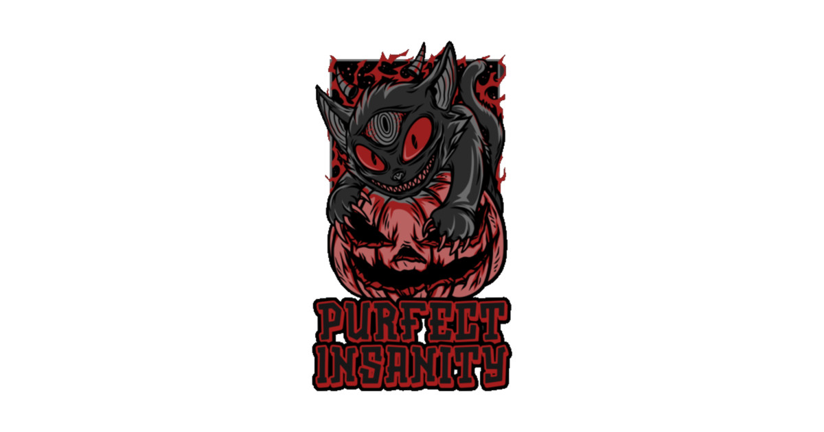 Insanity's Red Cat - Cat - T-Shirt | TeePublic