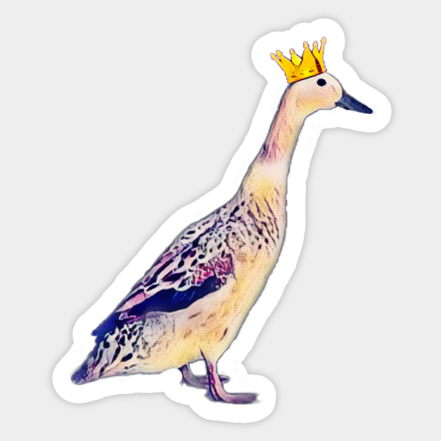 King Duck - Duck - Sticker | TeePublic