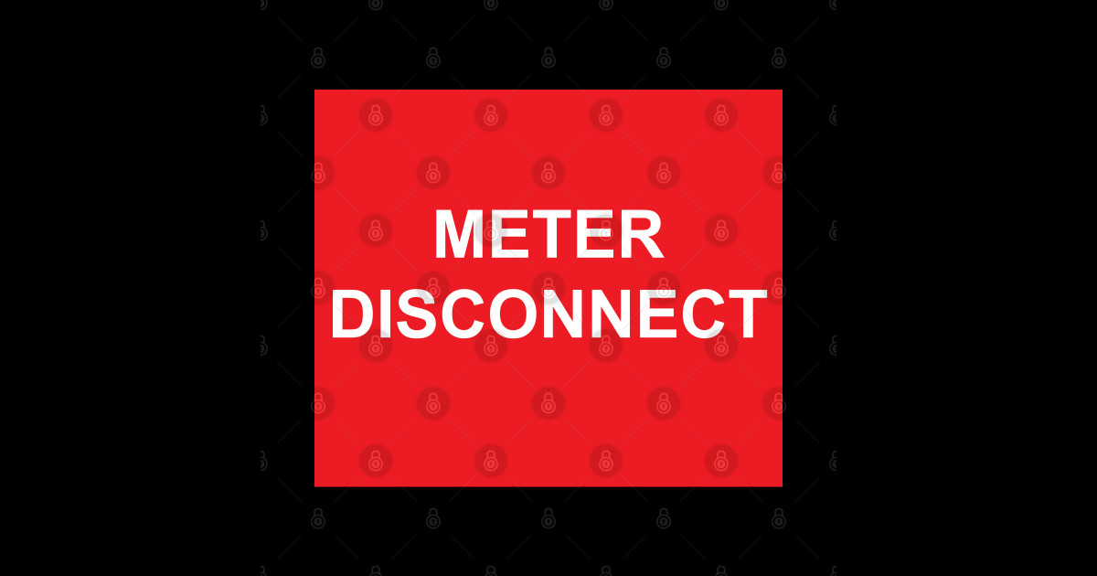 Electric Meter Disconnect Label - Meter Disconnect Label - Sticker ...