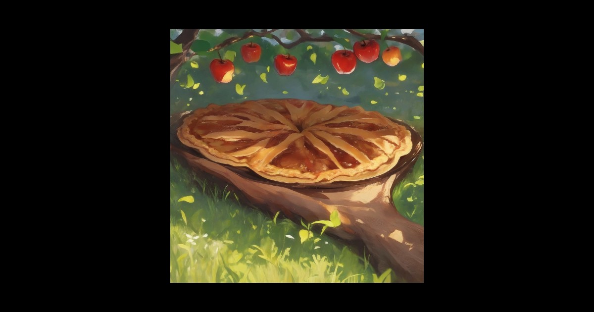 Apple Pie Vintage Slice Picture Art Beautiful Sweet - Apple Pie ...