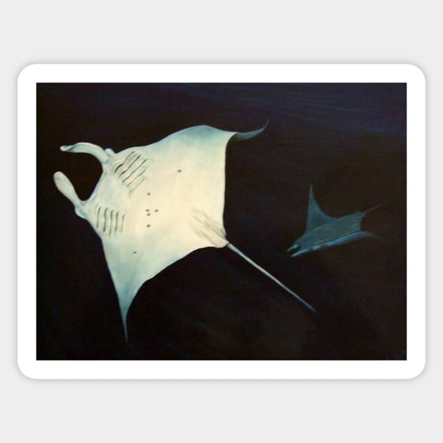 MANTA RAYS IN THE INDIAN OCEAN - Indian Ocean - Sticker | TeePublic