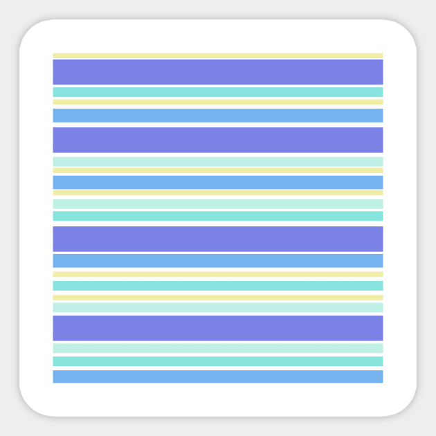 beach stripes - Stripes - Sticker | TeePublic