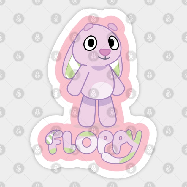 Floppy is bunny rabbit - Cute Cartoon - Sticker | TeePublic