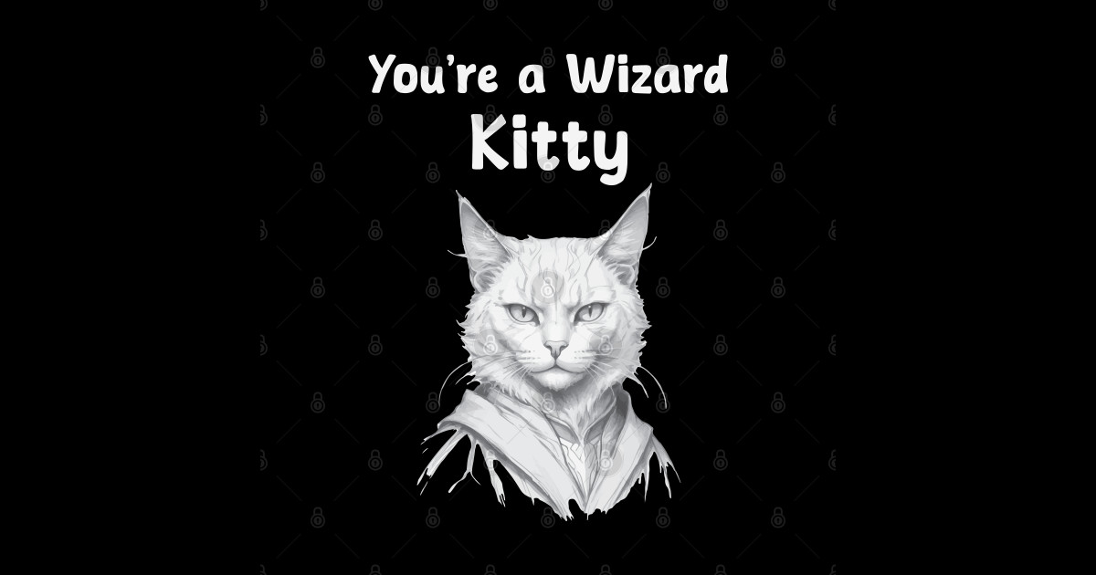 Wizard Cat meme - Wizard Cat - Sticker | TeePublic