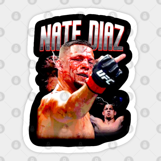 Nate Diaz Vintage - Nate Diaz - Sticker | TeePublic