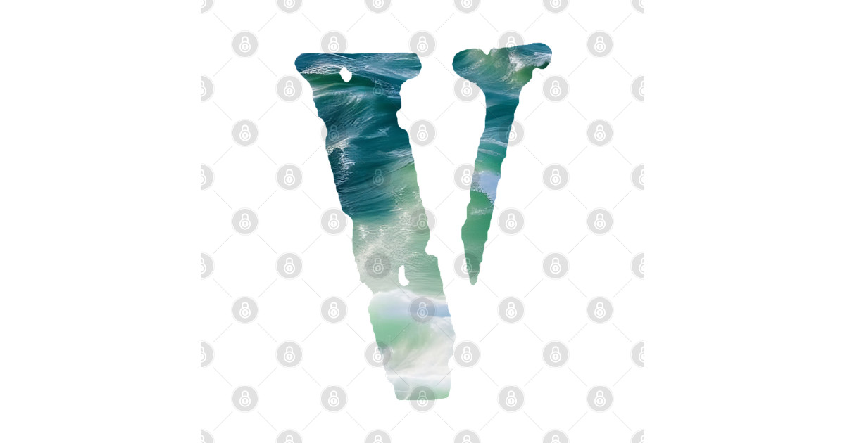 V for Waves – Minimal Ocean Letter - V alone - Blue Wave Edition ...