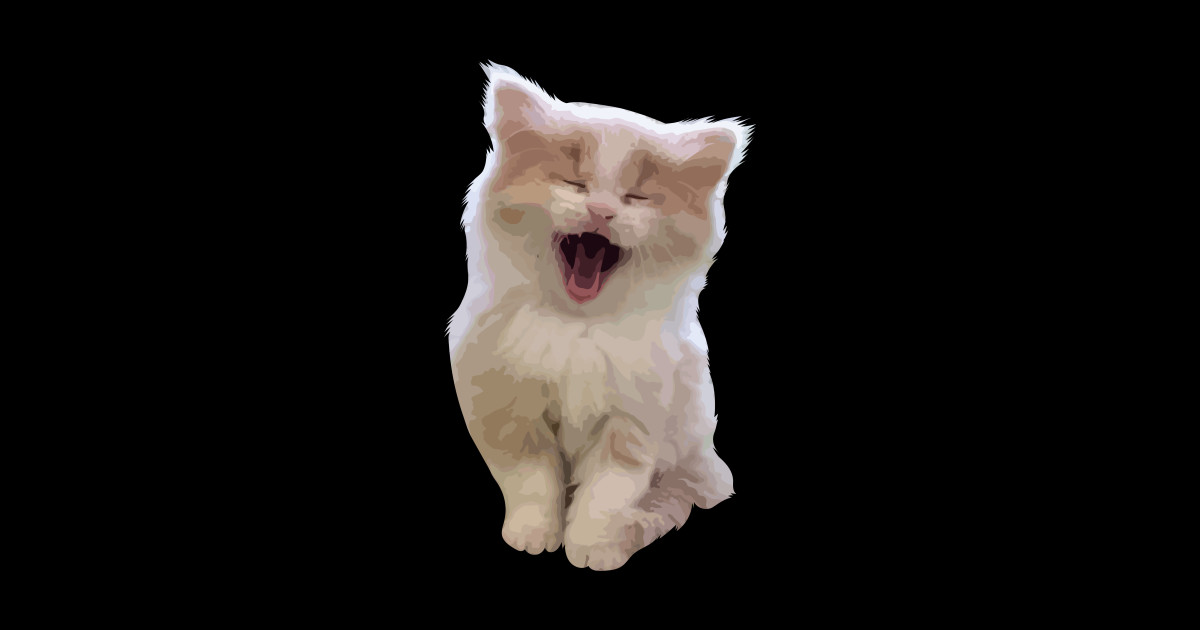 Cute kitten smile - Cute Kittens - Sticker | TeePublic