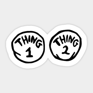 Thing 1 And Thing 2 Stickers for Sale | TeePublic