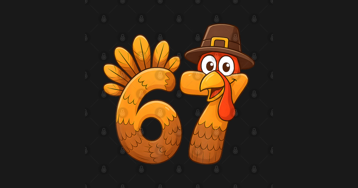 Number 6-7 Thanksgiving Turkey Thanksgiving 67 - Funny Thanksgiving Men ...